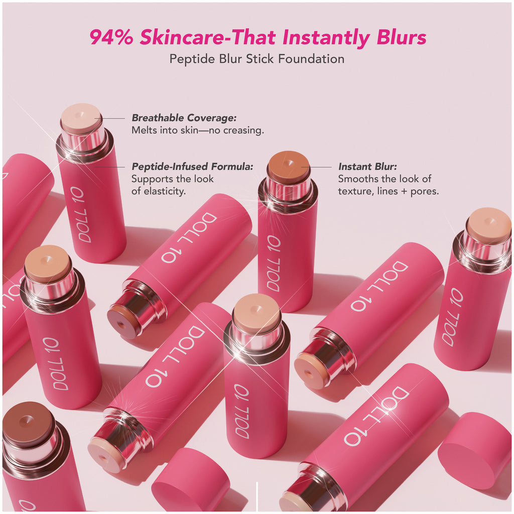Peptide Blur Stick Foundation with Brush – Doll 10 Beauty