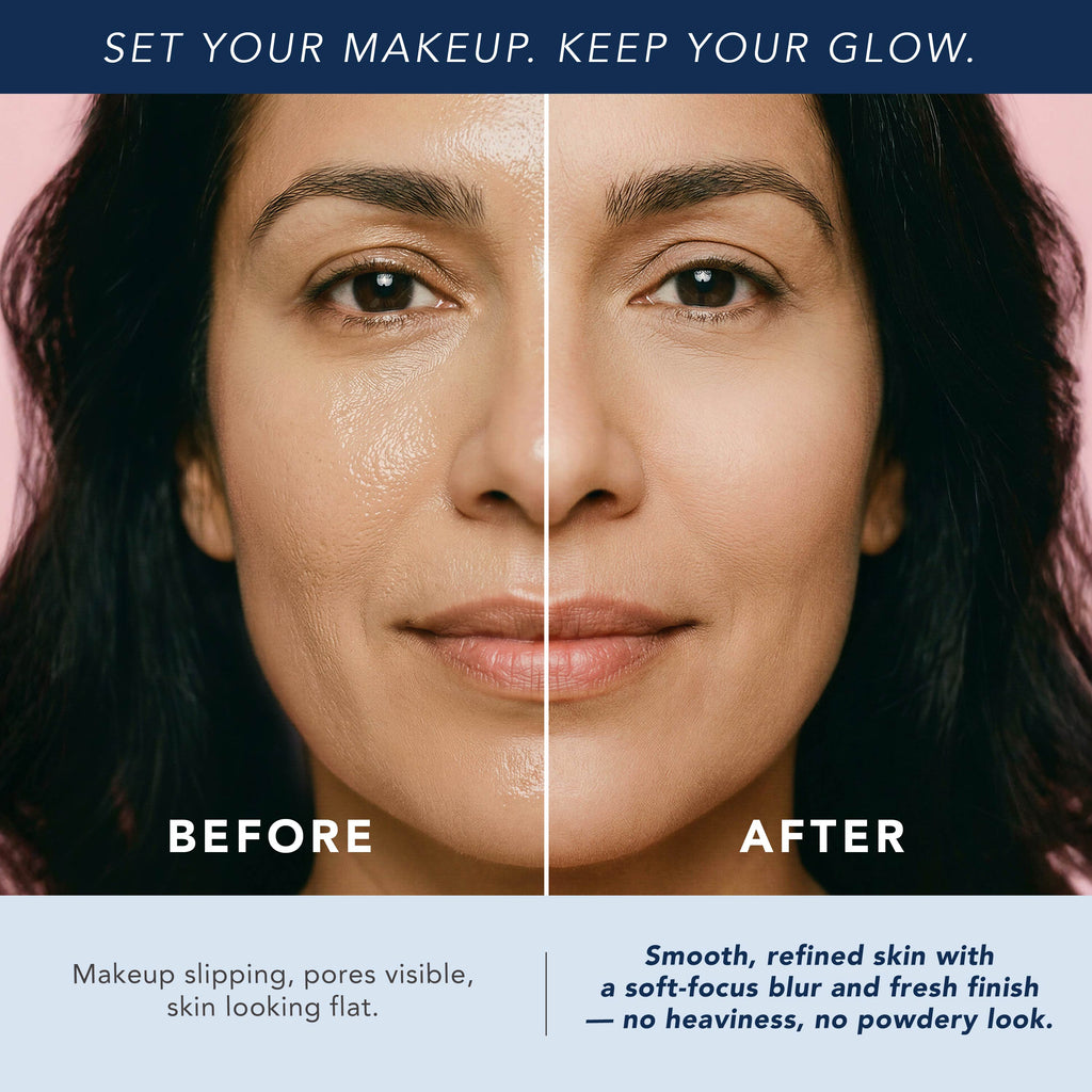 WaterBlur Powder Talc-Free Setting Powder with Blur and Set brush ...