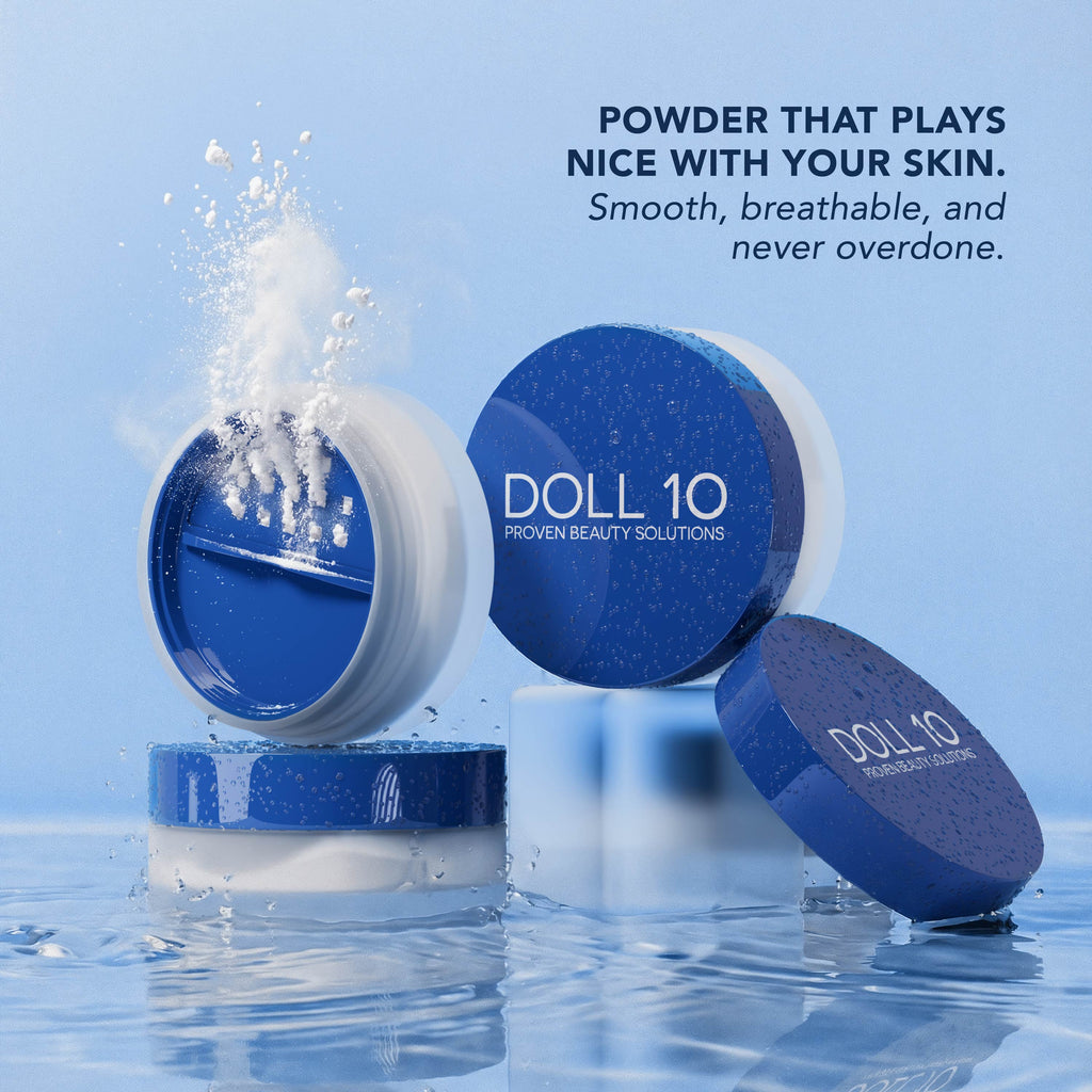 WaterBlur Powder Talc-Free Setting Powder with Blur and Set brush ...