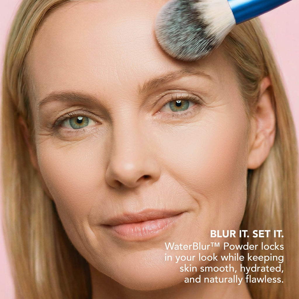 WaterBlur Powder Talc-Free Setting Powder with Blur and Set brush ...