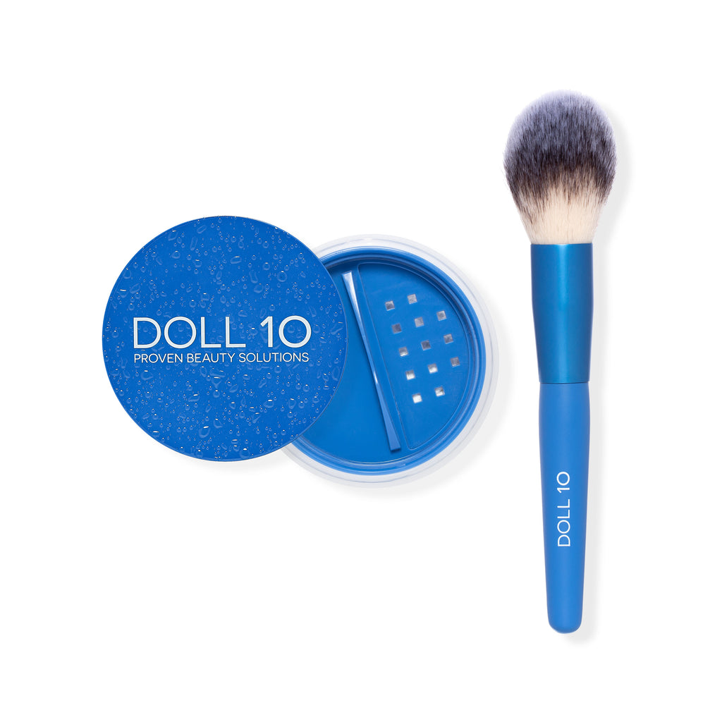 WaterBlur Powder Talc-Free Setting Powder with Blur and Set brush ...